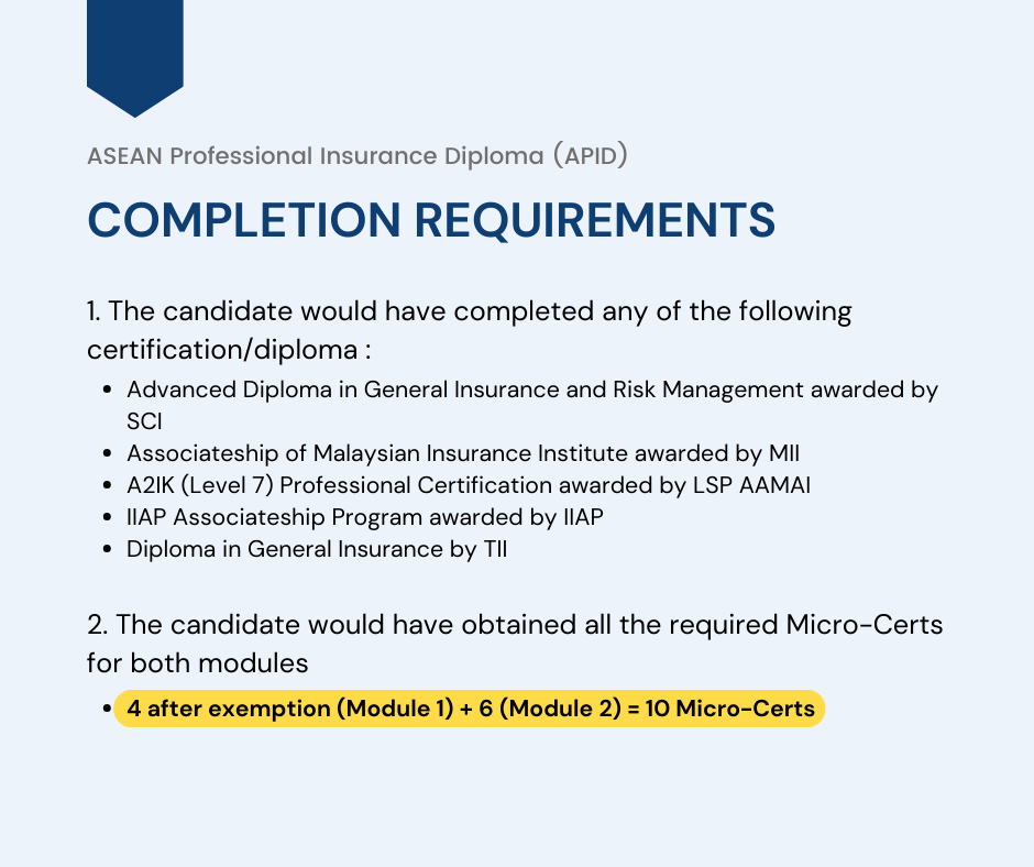 (APID) ASEAN Professional Insurance Diploma - TII สถาบันประกันภัยไทย